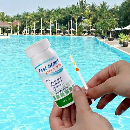 50PCS/Bottle Pool and Spa Water Test Strips Test for Test pH Chlorine ...
