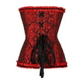 Gxipo Red Corset Dress Plus Size Masquerade Gothic Brocade Lace Gothic