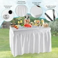 Folding Ice Cooler Table with Drain and Skirt, Foldable Beverage Cooler ...