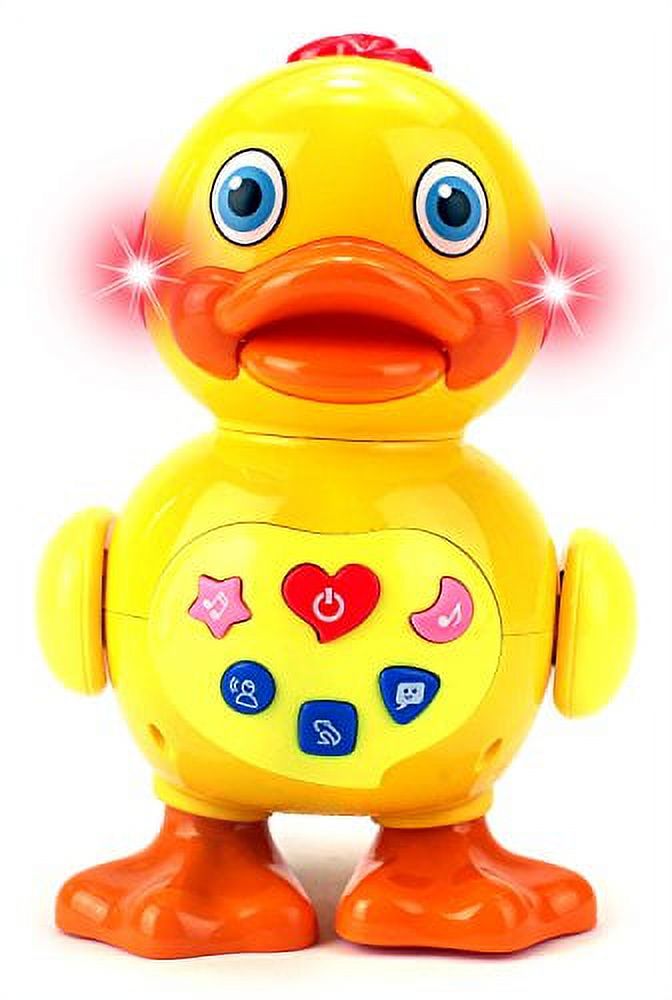 Play & Learn Joyful Duck Battery Operated Toy Figure w/ Walking Action ...