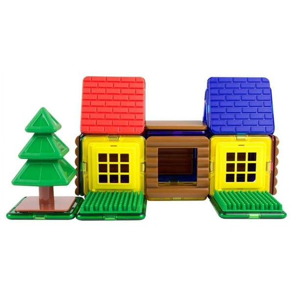Magnetic building logs store