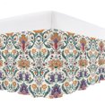 Boho Vintage Floral Bed Skirt California King Size 16 Inch Drop, Peony ...