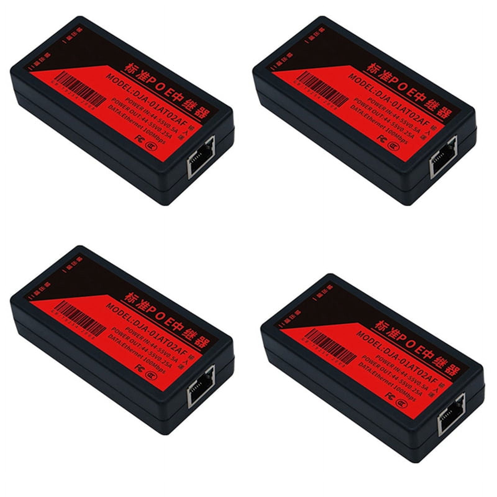 Extensor POE de 4 puertos y 2 puertos de 100 Mbps con estándar IEEE 802.3Af para NVR, cámara IP ...