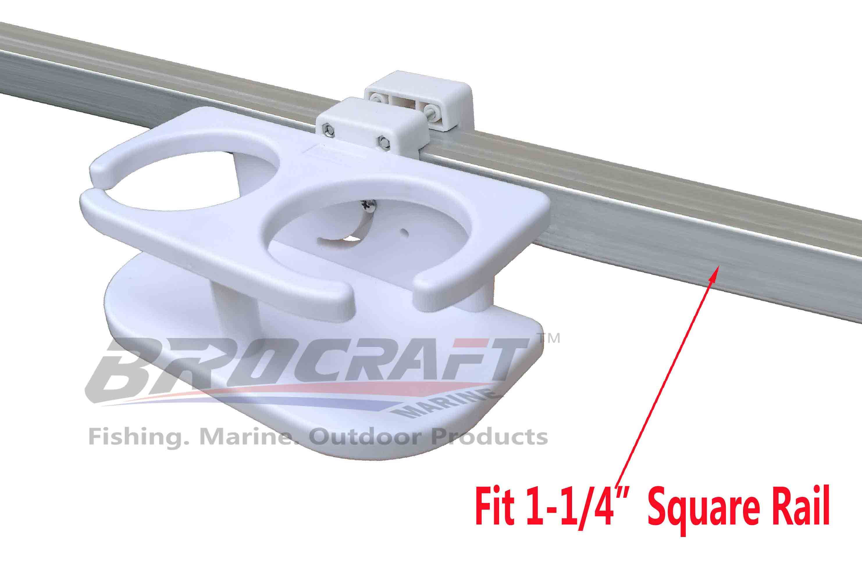 Brocraft Pontoon Boat Drink Holder/ pontoon cup holder/ Square Rail ...