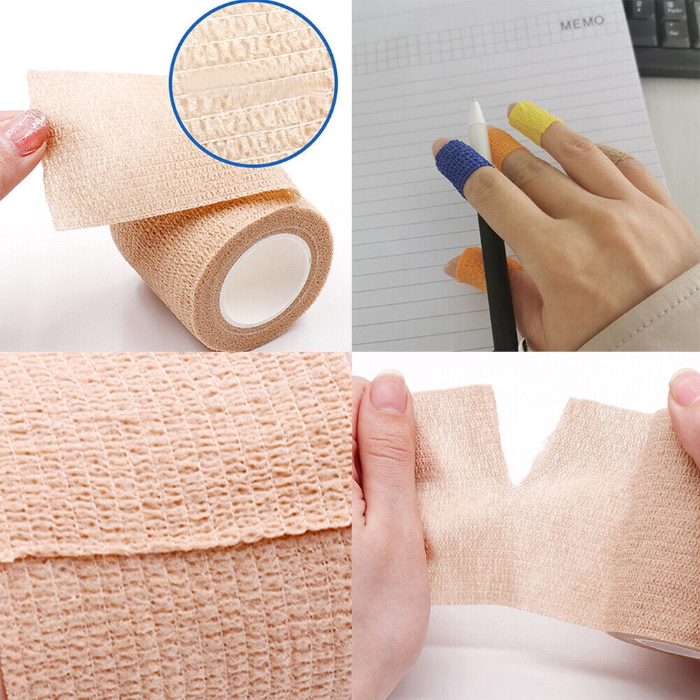 US 24-48Pc Stretch Bandage Wraps, 3 Inch x 5 Yards Cohesive Vet Tape ...
