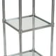 Organize It All Free Standing 4 Tier Glass Spa Storage Shelf Unit ...