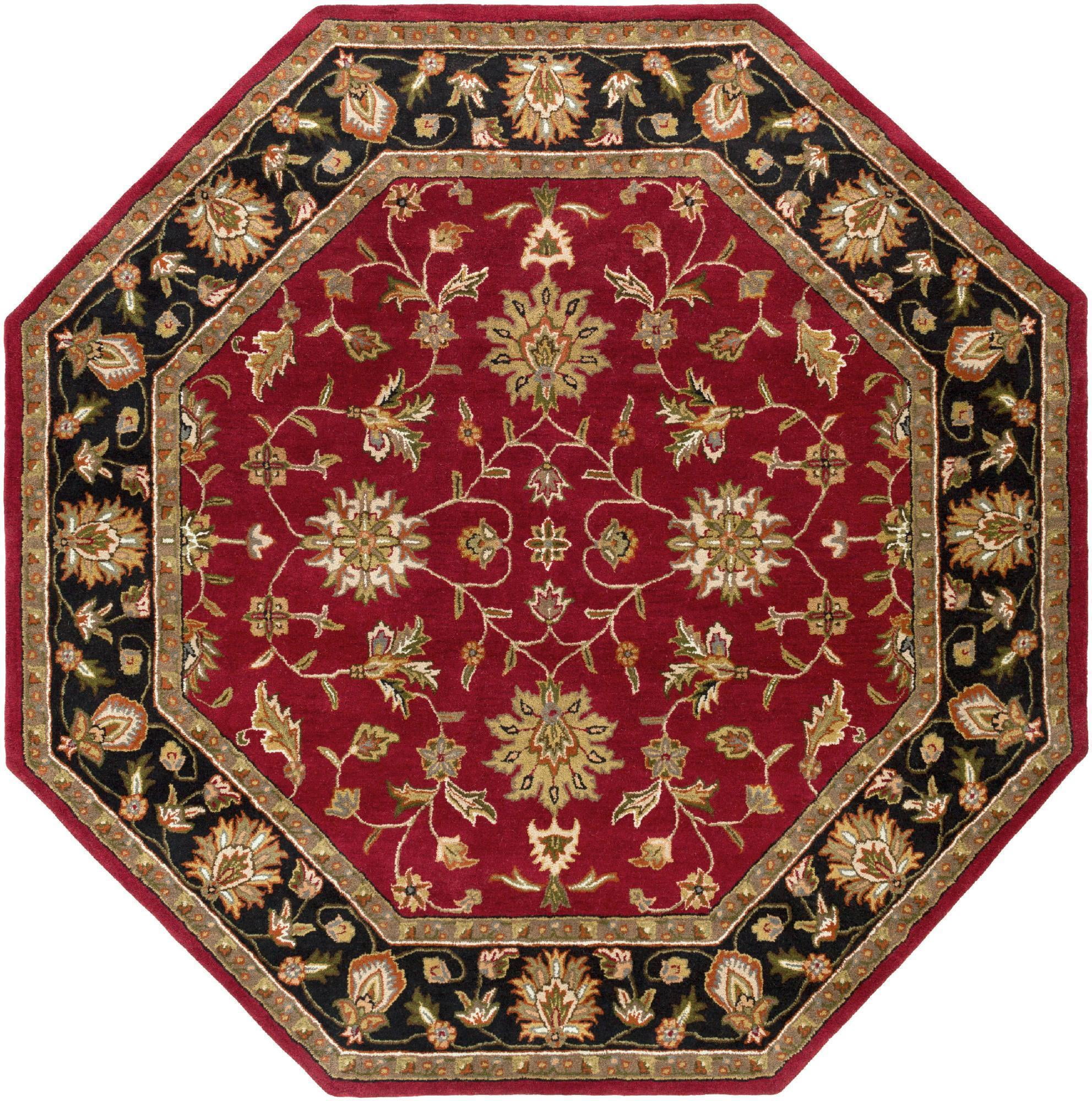 Mark&Day Area Rugs, 8x8 Forli Traditional Garnet Octagon Area Rug (8 ...