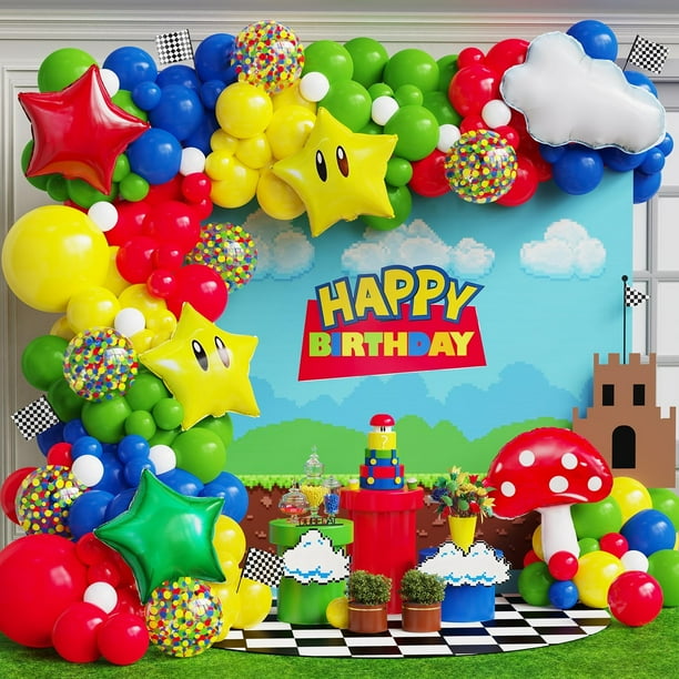Colorful Balloon Bash Kit - 133Pcs Balloon Garland with Confetti ...