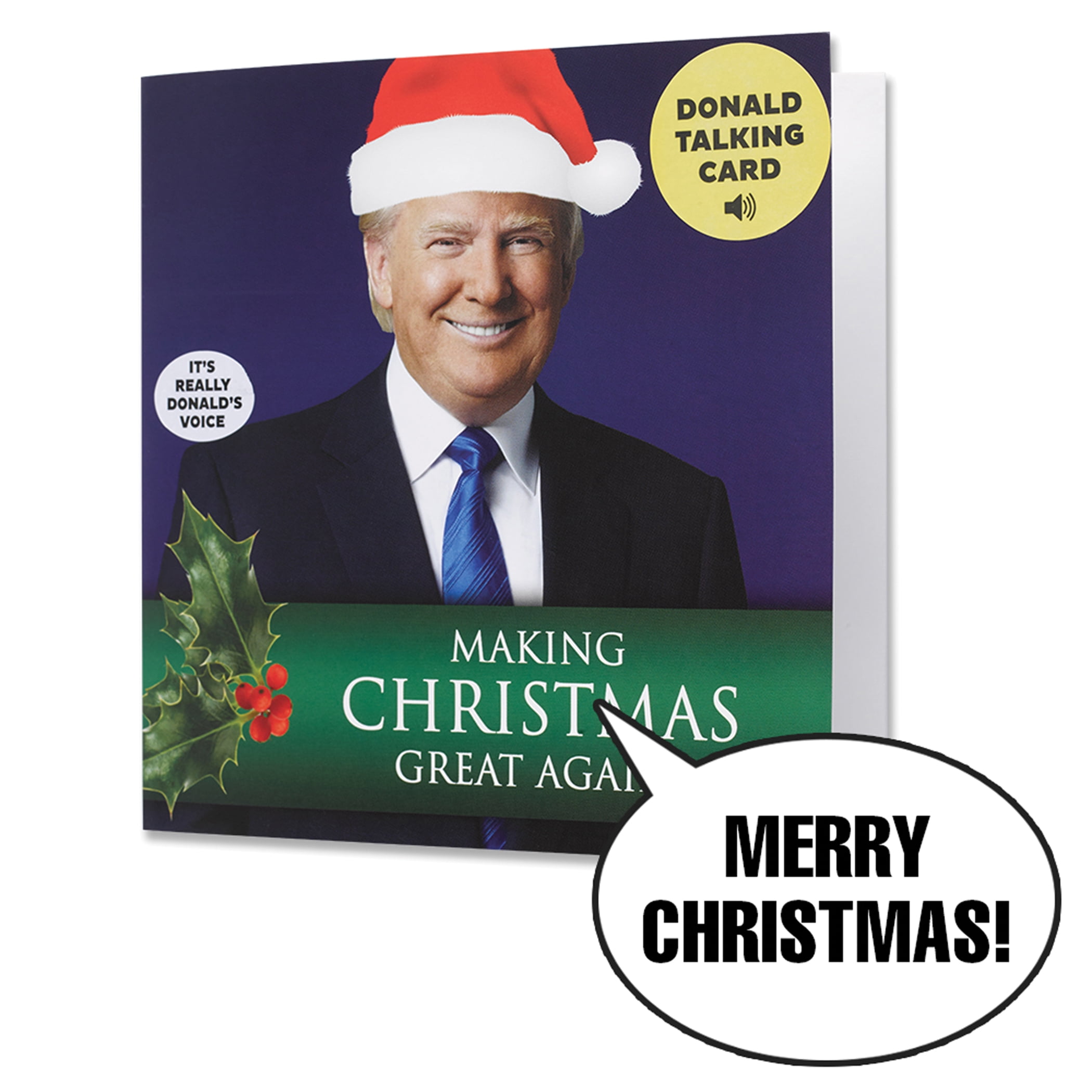 Talking Donald Trump MAGA Christmas Card Version 1 - Walmart.com