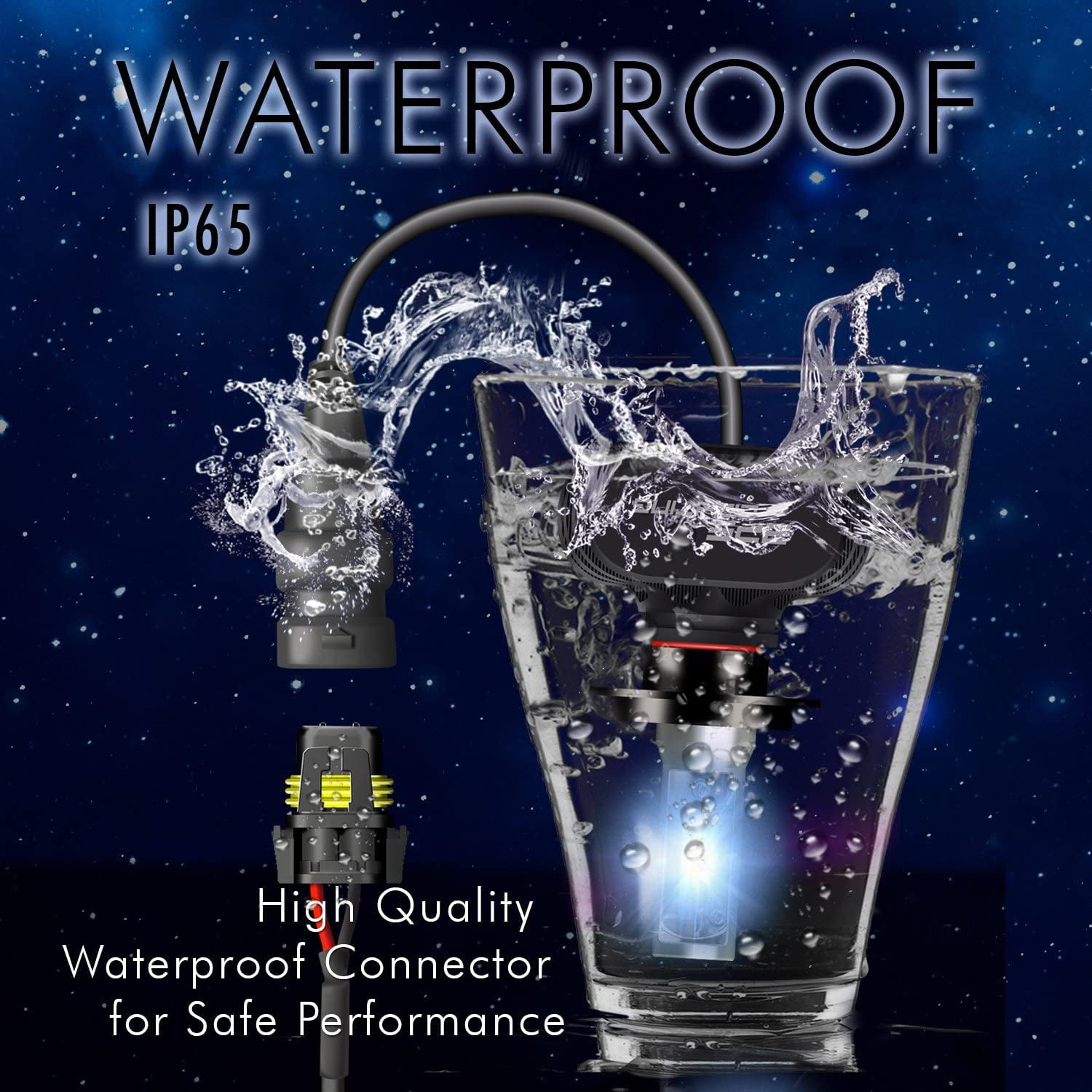 BPS Lighting T2 LED Headlight Bulbs Conversion Kit - 50W 8000 Lumen ...