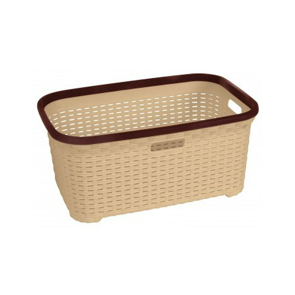 Laundry Basket, Laundry Hamper, 50-liter Wicker Style Basket with ...