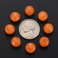 500gs Imitation Jelly Acrylic Beads Faceted Round Dark Orange 10x9.5mm ...