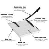 "Portable Guillotine Style Paper Cutter, 18"" Cut Length x 15"" Inch ...