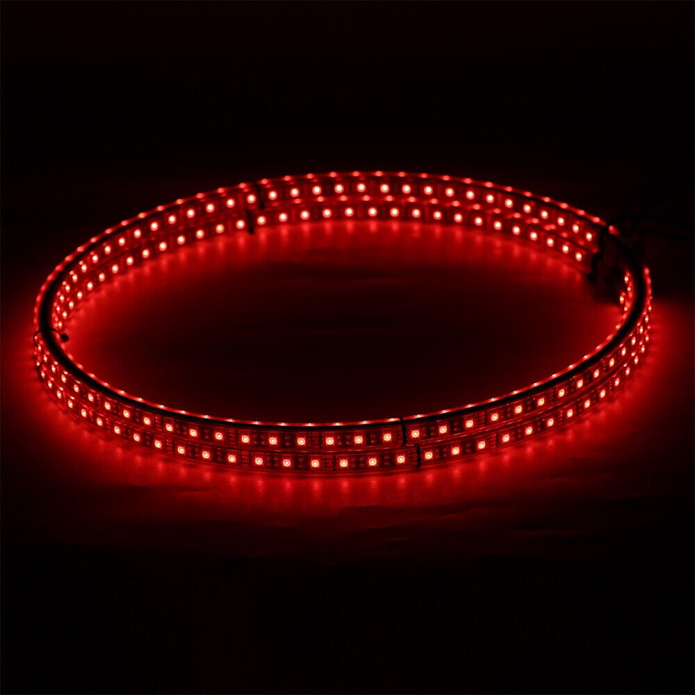 Buy CNCEST 4x17.5 Bluetooth Double Row LED Wheel Ring Lights Color RGB ...
