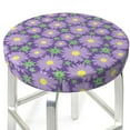 Lsque Daisies Flowers Round Bar chair cushion covers Velvet Fabric ...
