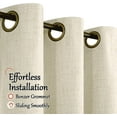Blackout Curtains for Living Room 90 Inches Long 2 Panels, Faux Linen ...