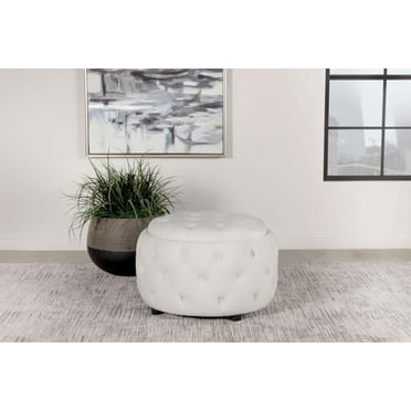 OSP Home Furnishings Smoke AC/USB Charging Ottoman - Walmart.com
