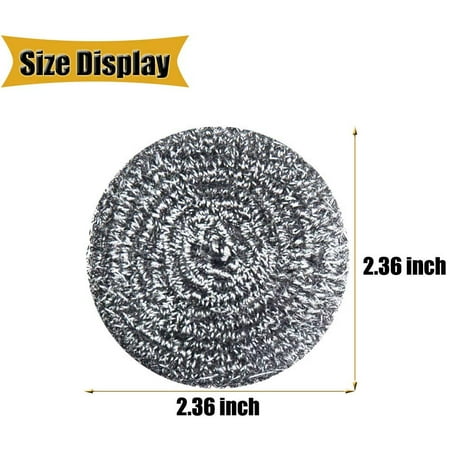 20 PCS Stainless Steel Sponges Scrubbers Cleaning Ball Utensil Scrubber ...