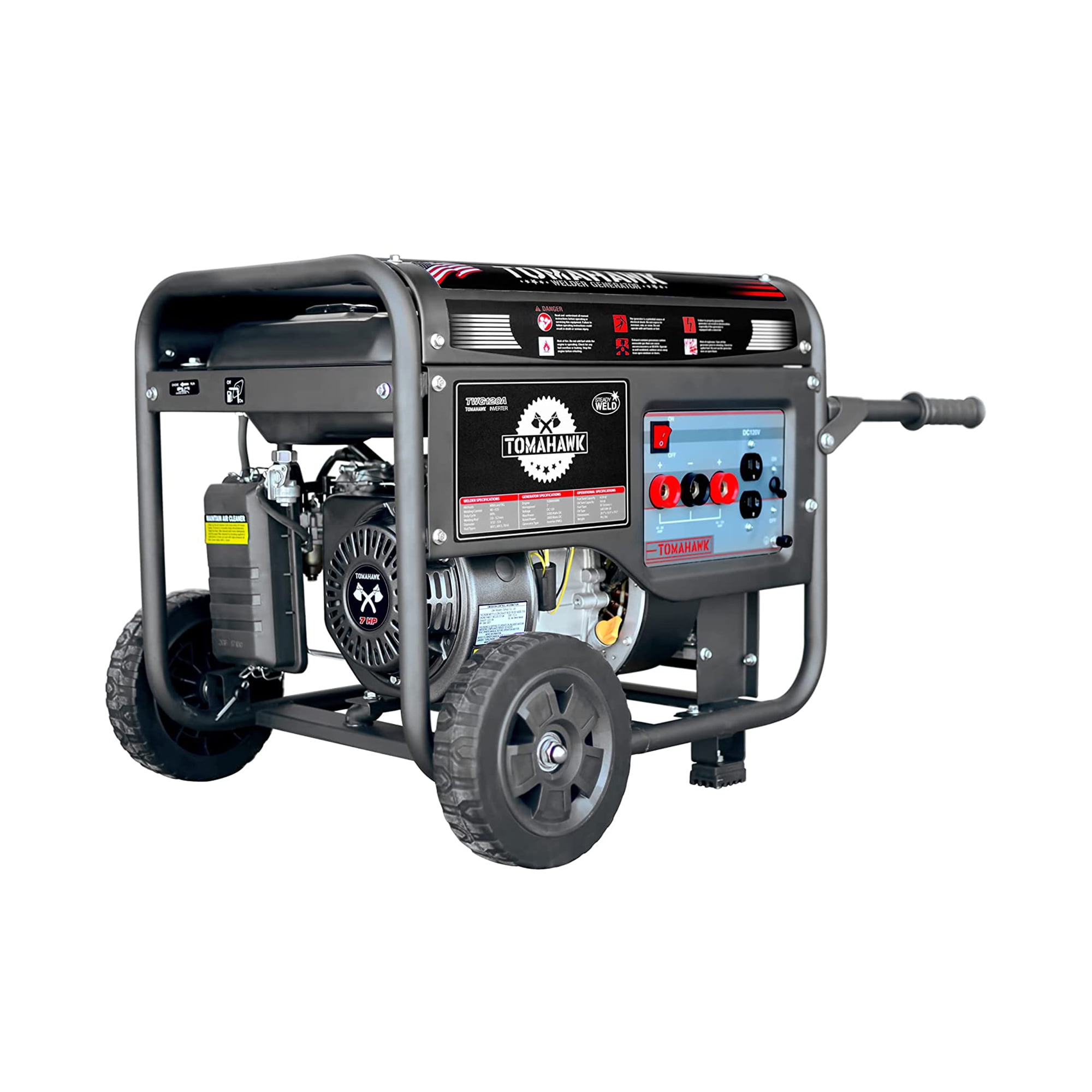 Tomahawk Power TWG120A 120 Amp Welder with 7HP Gas Powered 2,200W ...