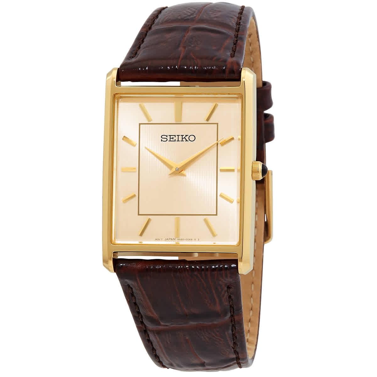 Seiko Essentials Quartz Light Champagne Dial Men's Watch SWR064 ...