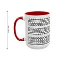 Ceramic Mug – Creative Line Pattern, Large Handle Modern Style Coffee ...