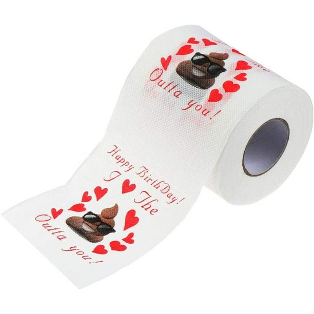 250Sheets Novelty Toilet Paper Romantic 2 Ply Tissue Paper Poop Emoji ...