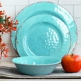Laurie Gates Mauna 12 Piece Round Melamine Dinneware Set in Tiffany ...