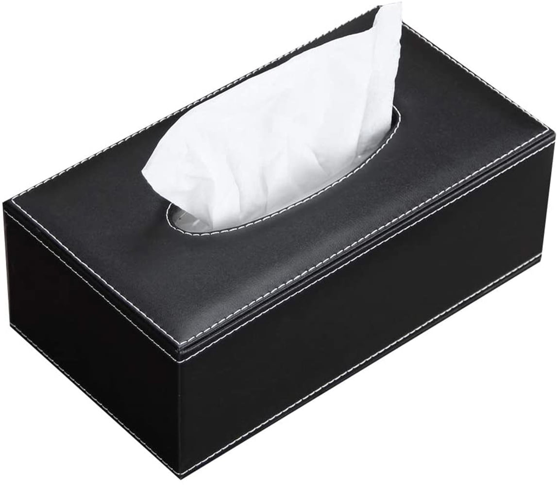 Leather Tissue Box Holder,Rectangular Facial Tissue Cover,Pumping Paper ...