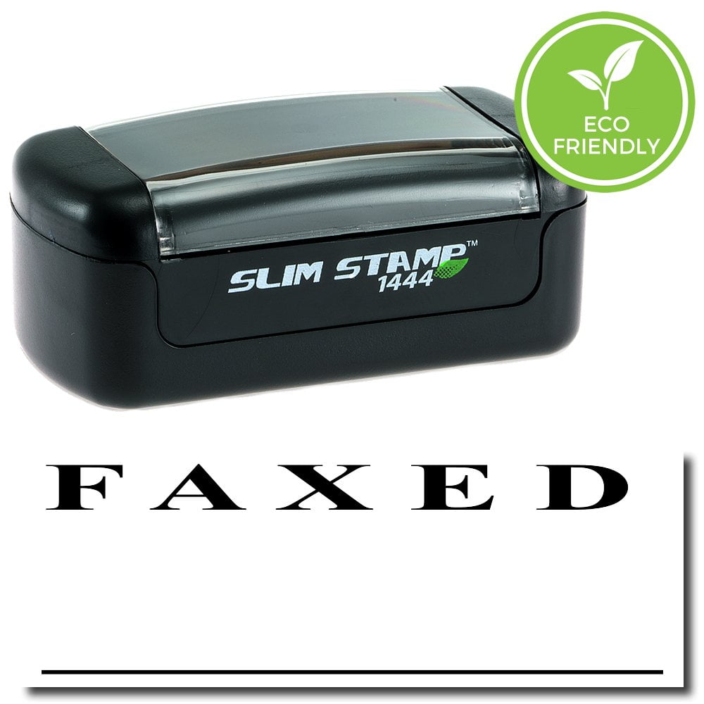 Slim Pre-Inked Faxed Stamp (Two Line) with Red Ink - Walmart.com