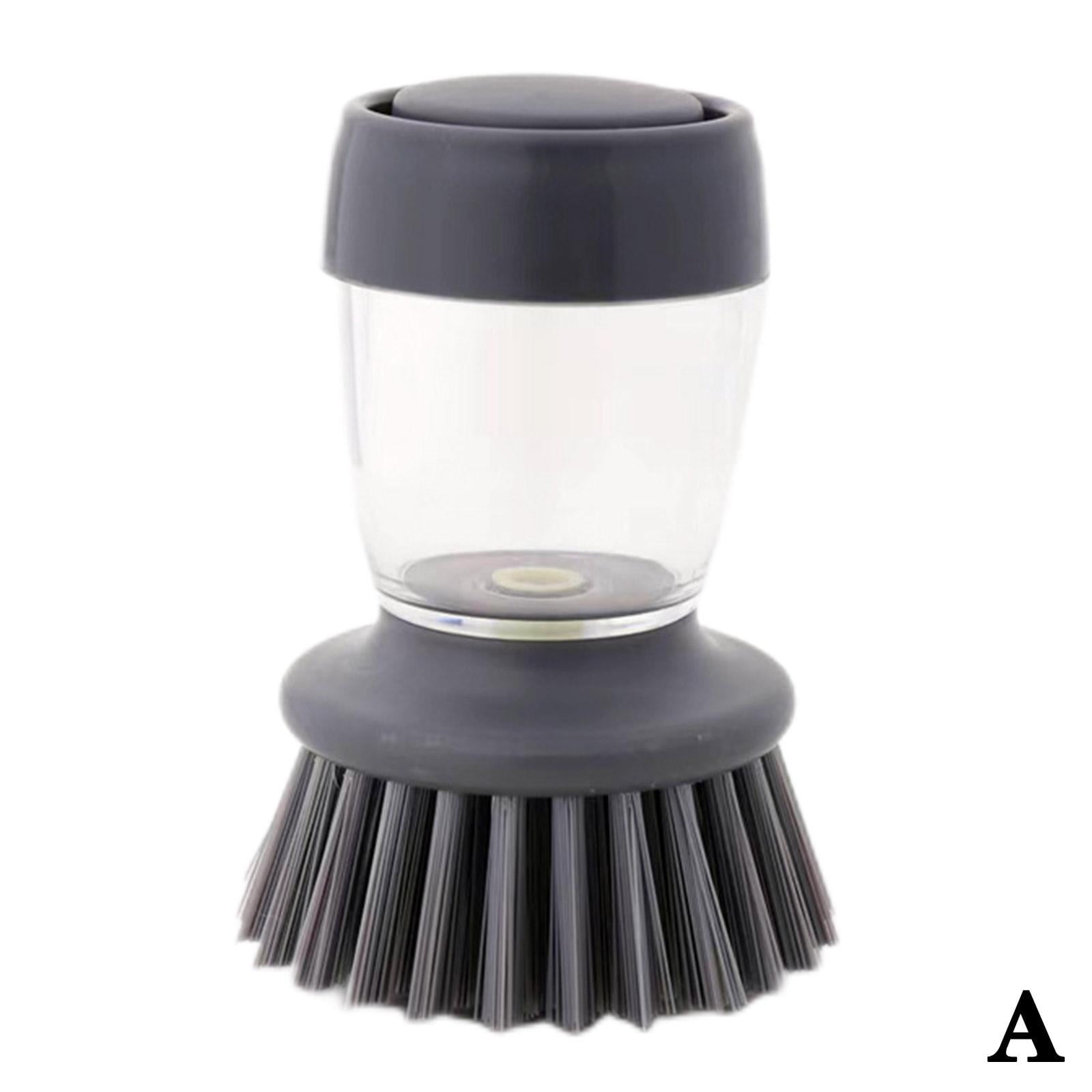 Dish Scrubber Soap Dispensing Steel Brush Storage Set Scrubbe 8E5T ...