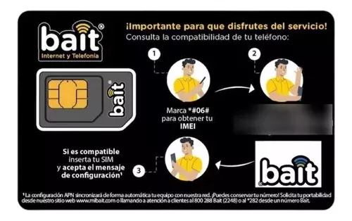Chip Bait 20gb Con 15 Días De Servicio Incluye Recarga $100 | Bodega ...