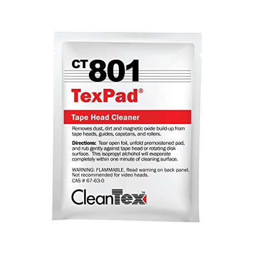 CleanTex Cassette Tape Head Cleaner Pads, VHS Video Head Cleaner and ...