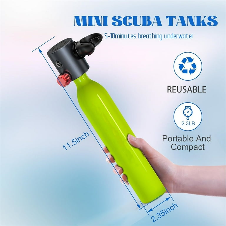 3000PSI Mini Dive Tank For Snorkeling DEDEPU Mini Scuba Tank 0.5L ...