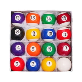 Pool Table Billiard Ball Set - Regulation Size 2-1/4" Full 16 Pool Ball ...