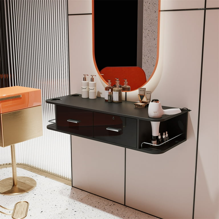 Laredo Black Beauty Salon Hair Styling Station Cabinet | Cabinets Matttroy