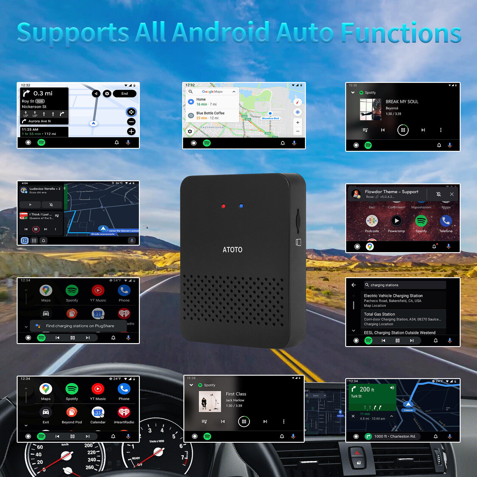 Buy ATOTO AD3 Wireless Android Auto Adapter Box for Factory Wired ...