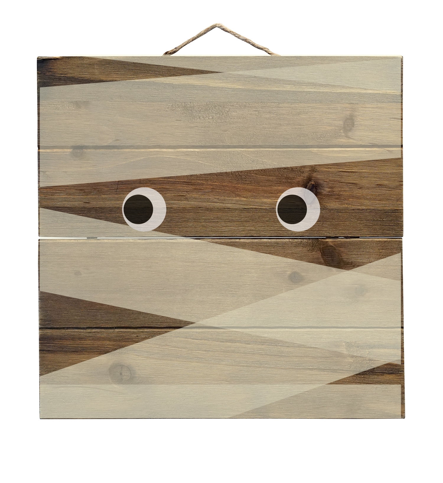 Halloween Mummy - Decorative REAL WOOD Wall Art - Faux Pallet Look ...