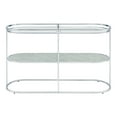 Furniture of America Auro Shelf Glass Top Chrome Sofa Table - Walmart.com