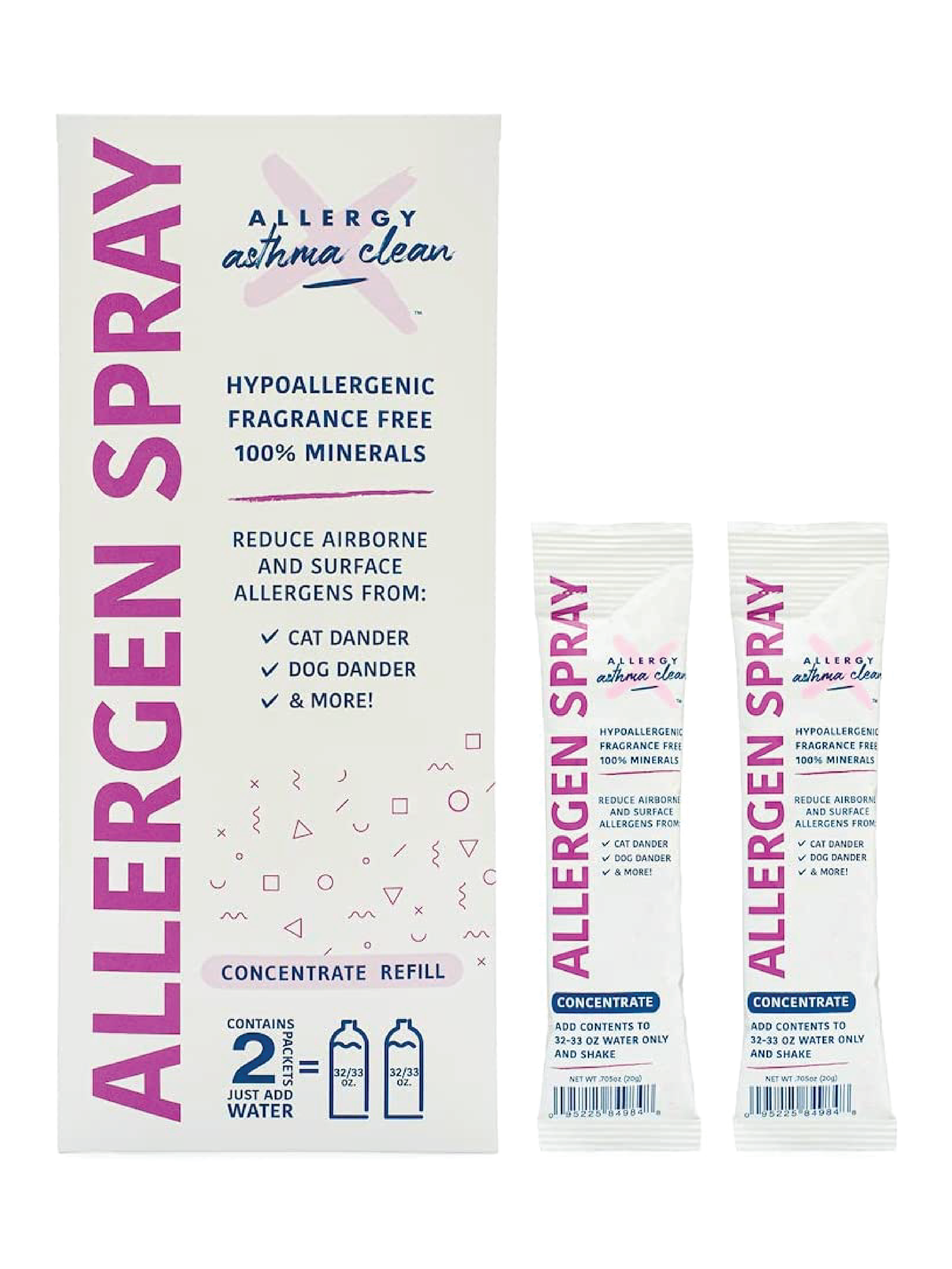 Allergy Asthma Clean Allergen Spray Refill 2 Pack - Walmart.com
