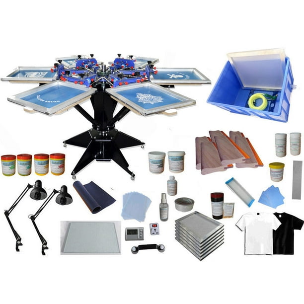 Techtongda 6 Color Screen Printing Kit Bundle Silk Screen Printing ...