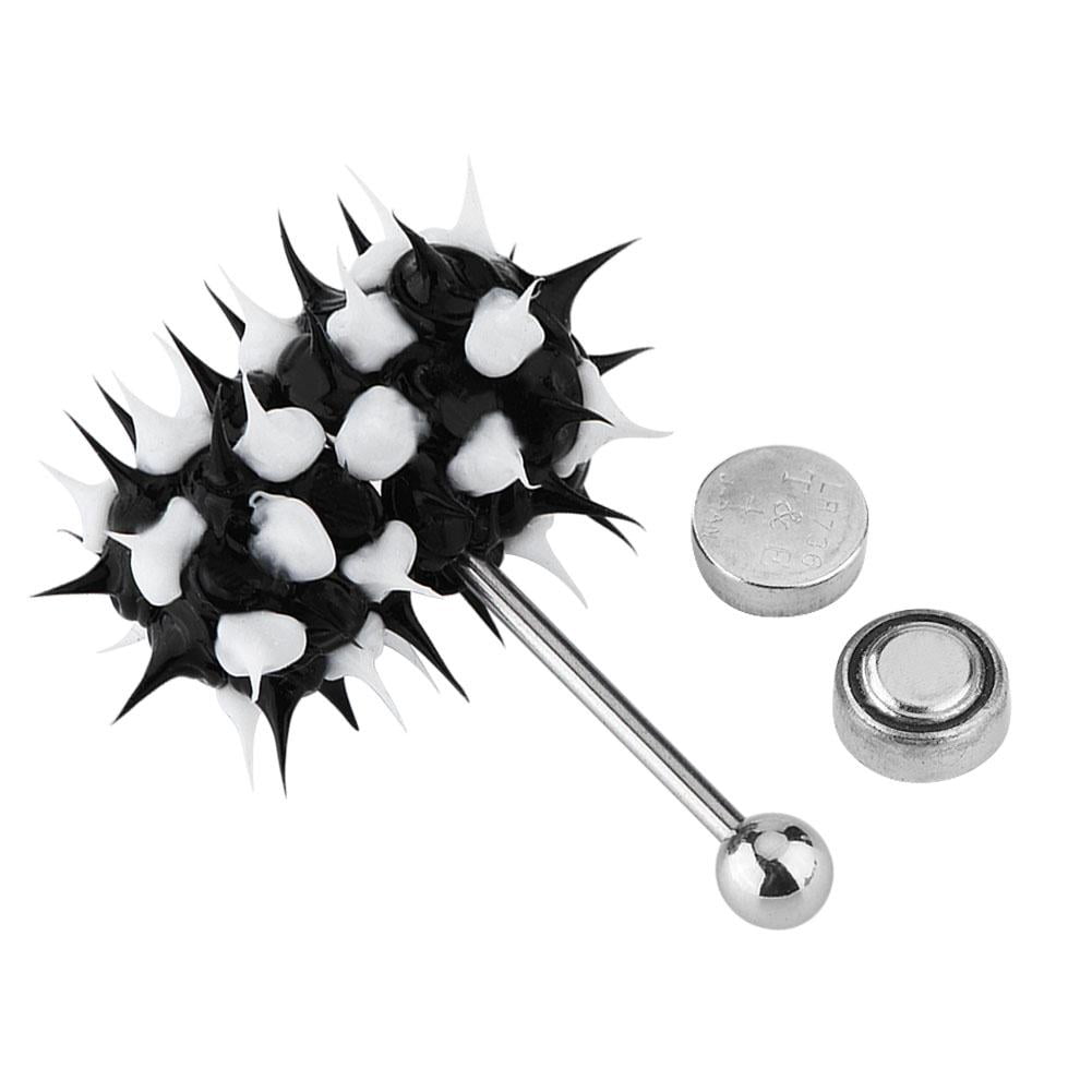 Mgaxyff Vibrating Tongue Ring Stud Barbell Stainless Steel Body Mgaxyff Vibrating Tongue Ring Stud Barbell Stainless Steel Body