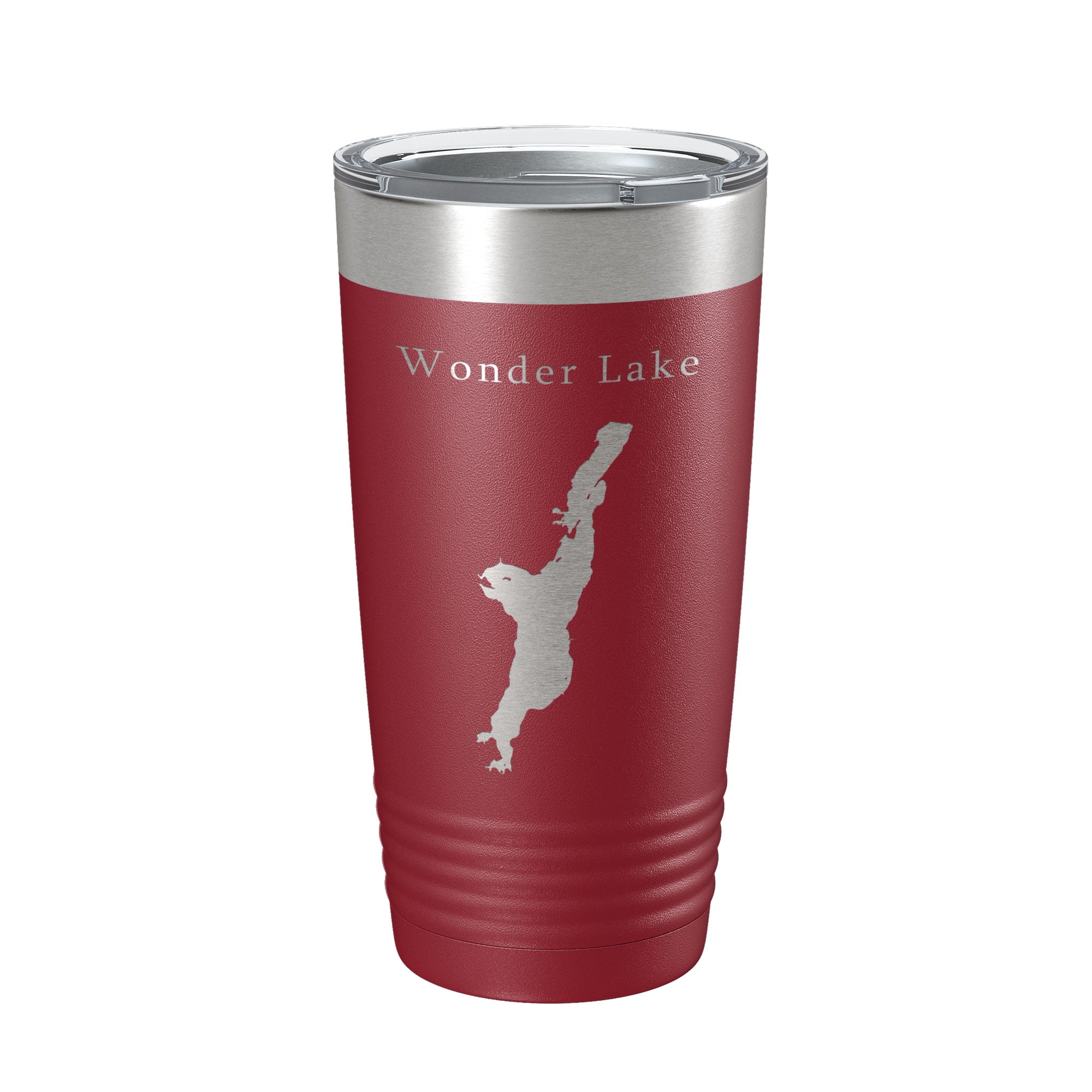 Wonder Lake Map Tumbler Travel Mug Insulated Laser Engraved Coffee Cup ...