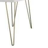 Owen Retro Computer Desk, White/Gold Legs - Walmart.com
