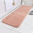 "Carvapet Non-Slip Pink Microfiber Bath Mat for Shower Tub, Soft ...