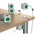 Allocacoc PowerCube Extended USB, Surge Protector, Green, 4 sockets, Dual- USB charging, No ...