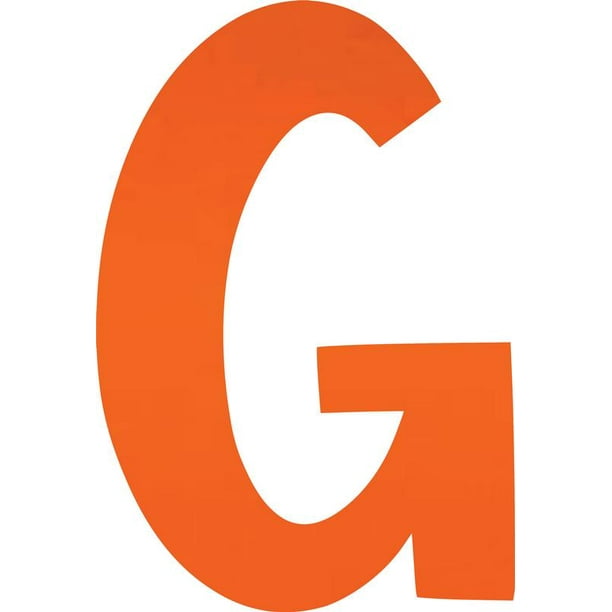Acrylic Letter G Icebold, 4'' Tall Fluorescent Orange Custom Wedding ...