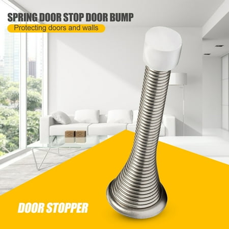 Jinveno Home Wall Decorative Door Stop Wall Mounted Baseboard Spring ...