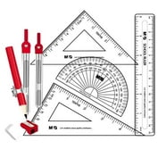 10 Piece Math Geometry Kit Sets Student Supplies for Drafting and ...