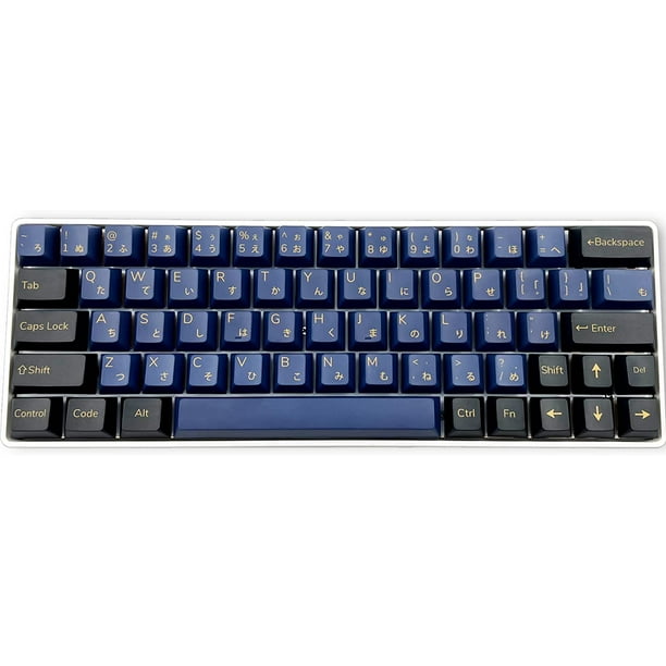 PBT Dye Sublimation Japanese Keycaps 135 Keys GMK Blue Samurai Keycaps ...