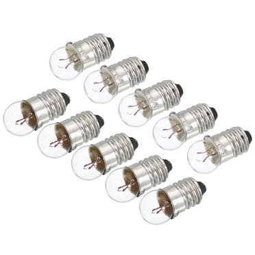 Uxcell 3.8V E10 Warm Yellow Light Mini Incandescent Bulbs with Box 1 ...
